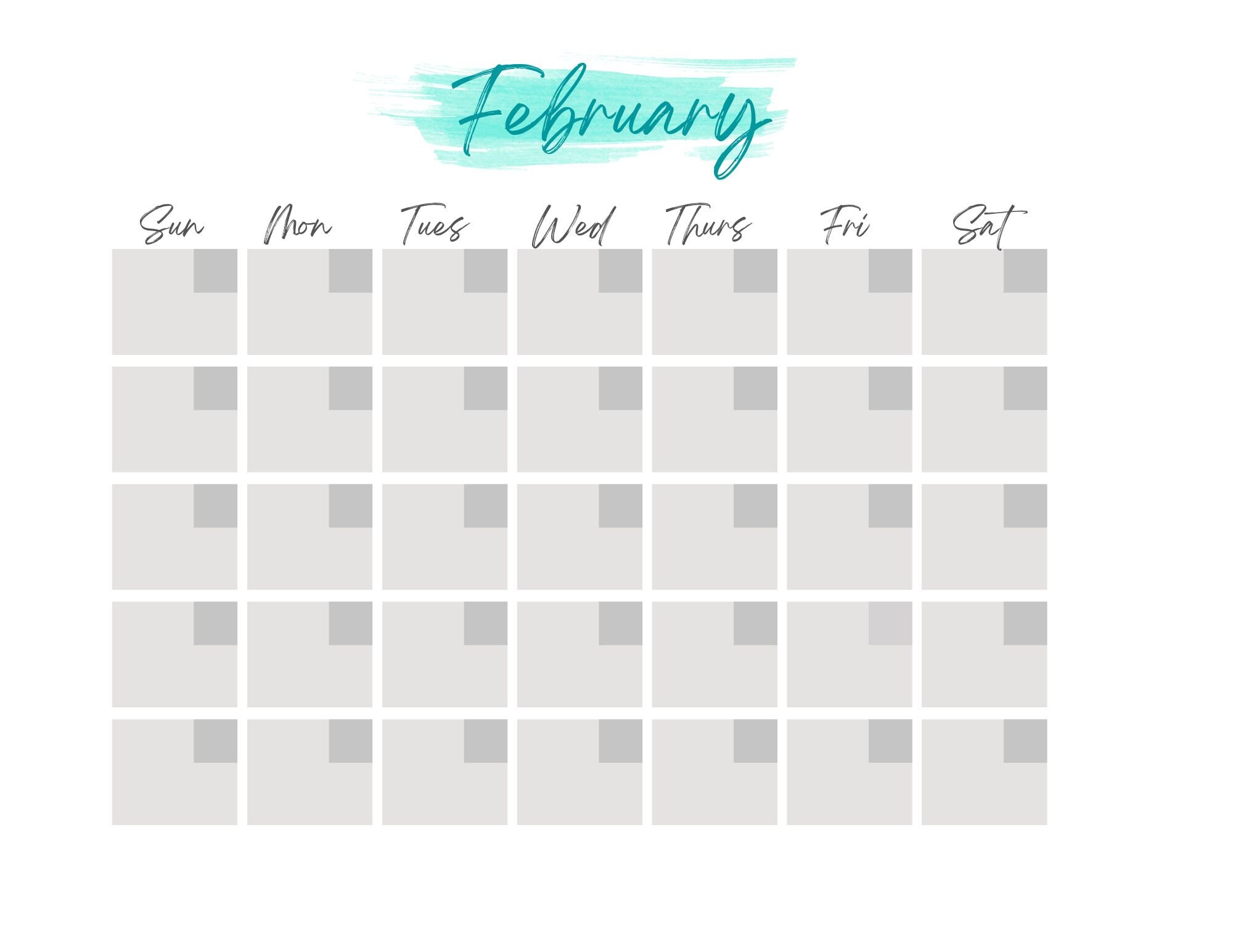 12 Month Calendar Printable, Editable Calendar, Cute Printable and ...