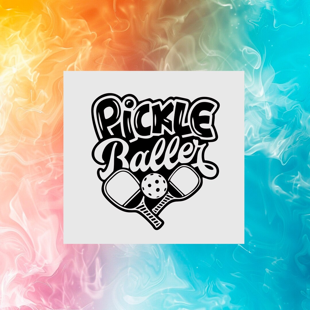 Pickle Baller Car Window Decal Sticker Pickleball Lover Gift / Etched ...