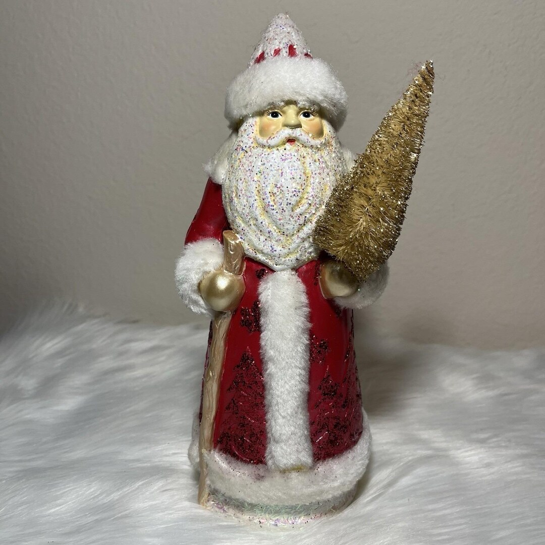 Demdaco Sylvestri Belsnikle Santa With A Cane 10 Inch Christmas ...