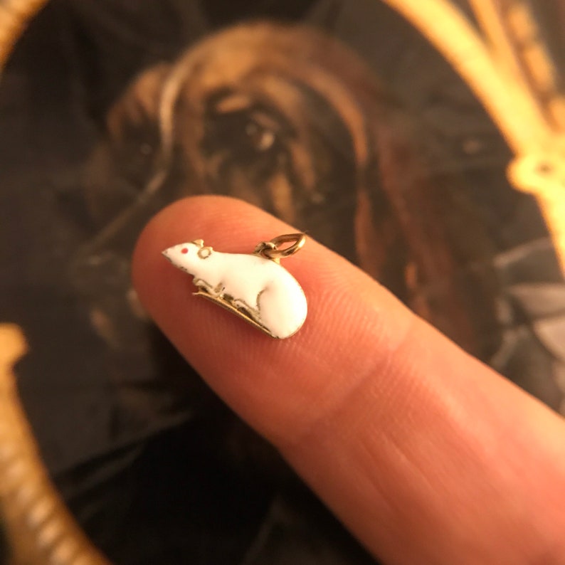 Early 20th Century White Rat Charm - Etsy