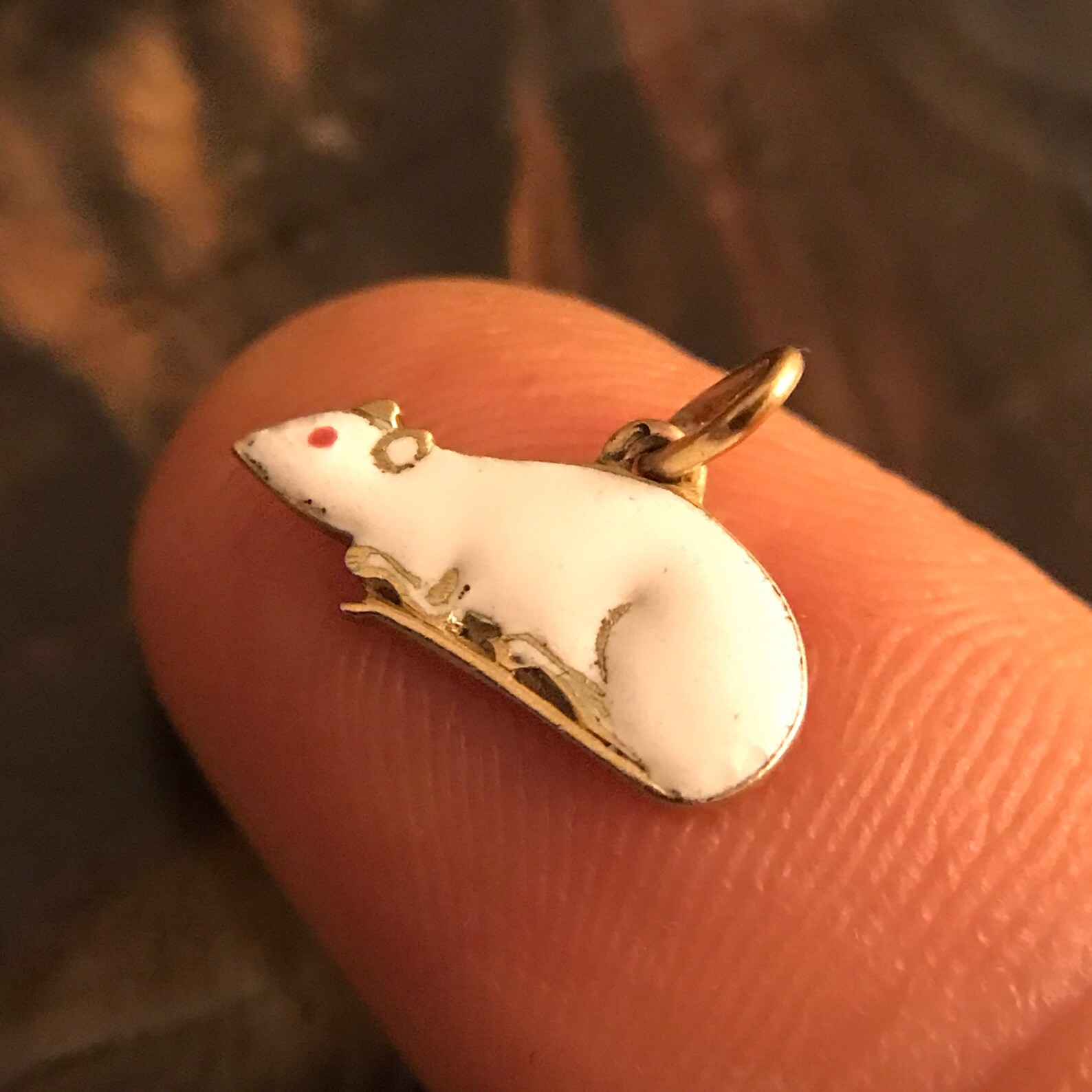 Early 20th Century White Rat Charm - Etsy