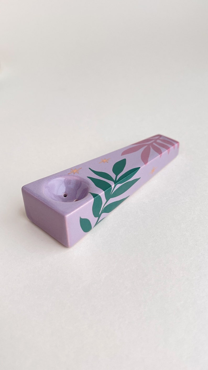 Sweet Leaves Ceramic Smoking Pipe Choose Your Color Cute - Etsy