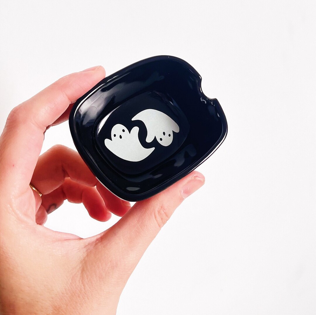 Ghosts Ceramic Mini Ashtray - Choose Your Color ! Halloween Ashtray ...