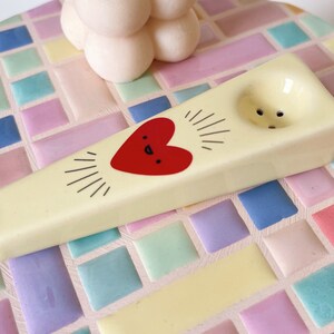 Happy Heart Ceramic Smoking Pipe - Smiling Face - Choose Your Color ...