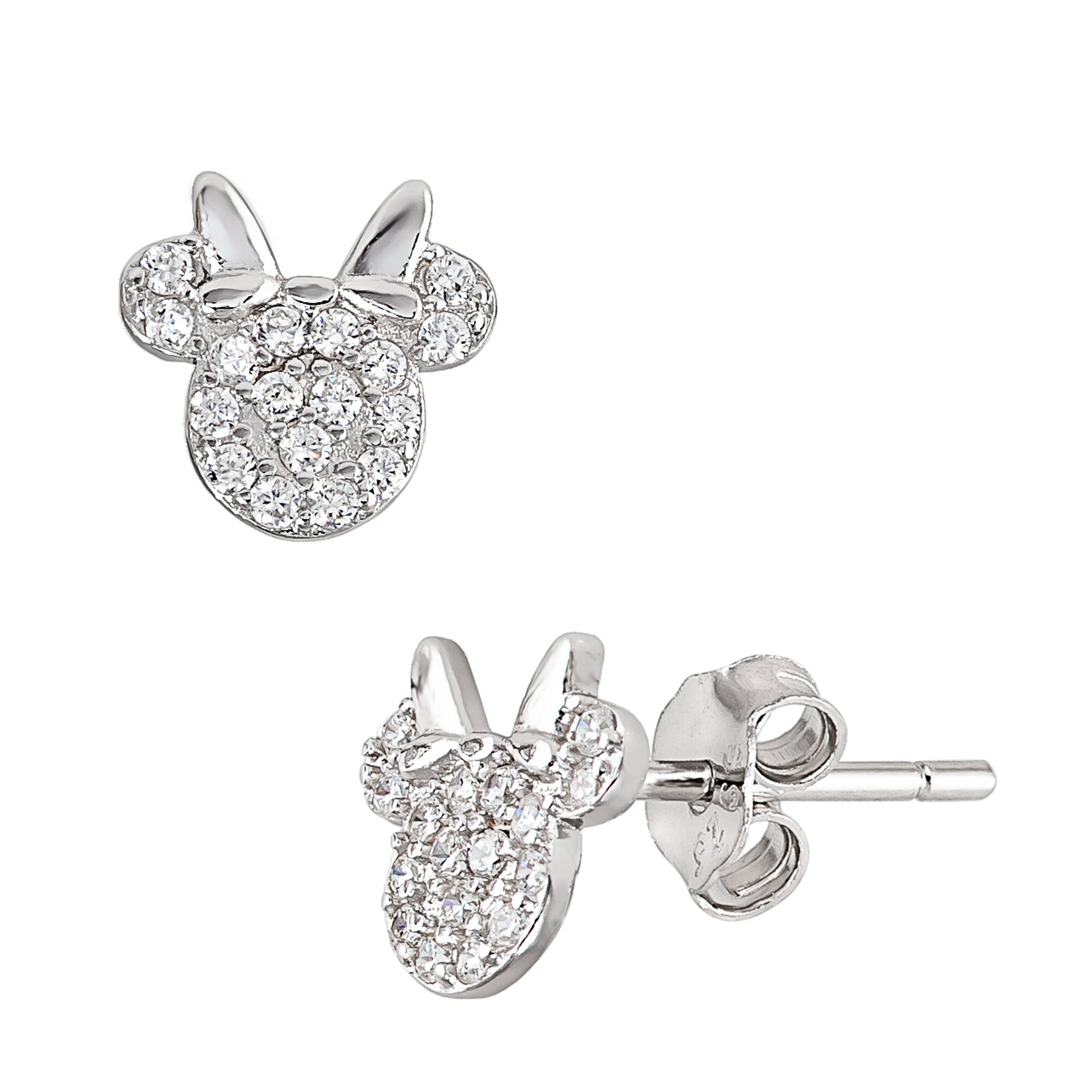 925 Sterling Silver Minnie Mouse Design CZ Cubic Zirconia | Etsy