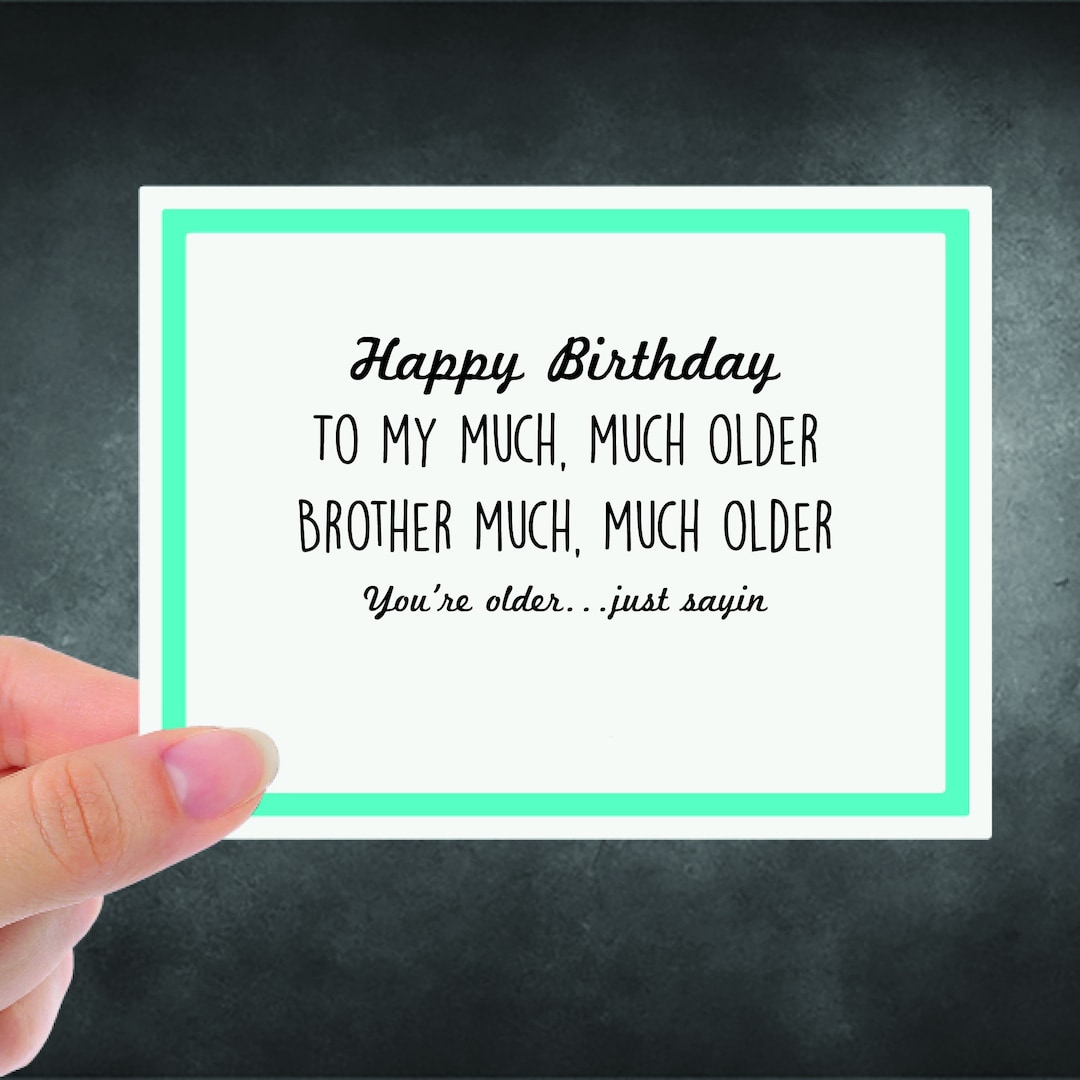 Older Brother - Birthday Card - Etsy