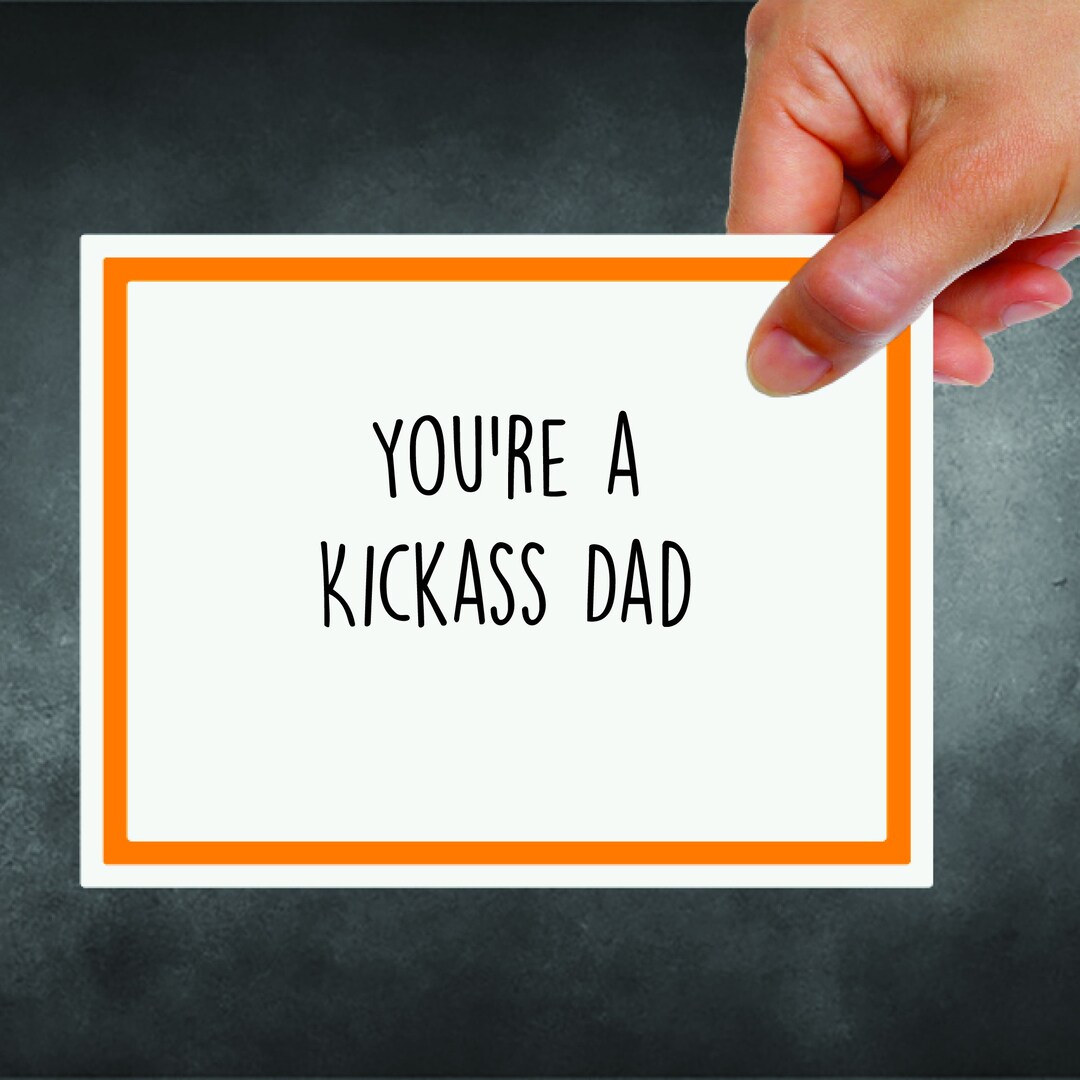 Kickass Dad Father's Day Card - Etsy