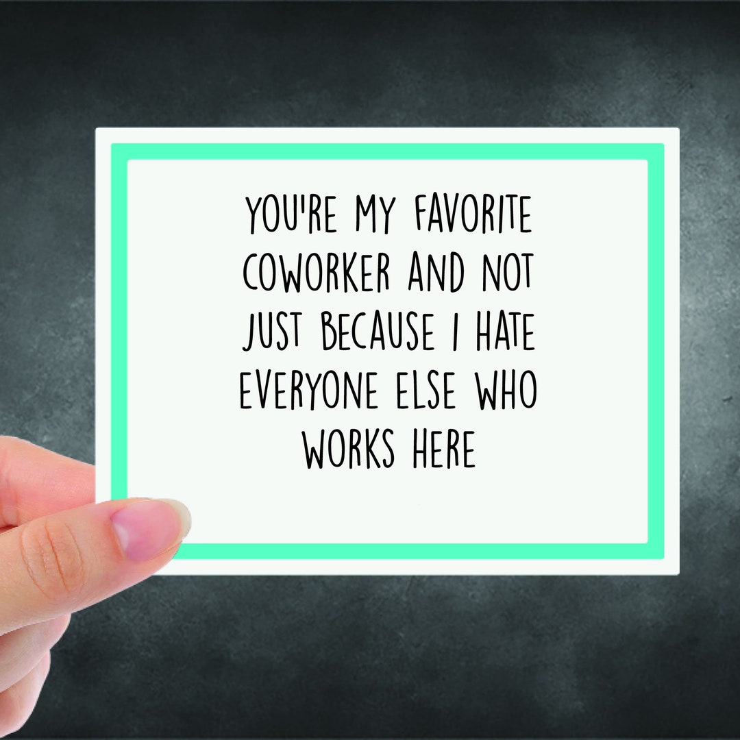 Favorite Coworker Job Card - Etsy