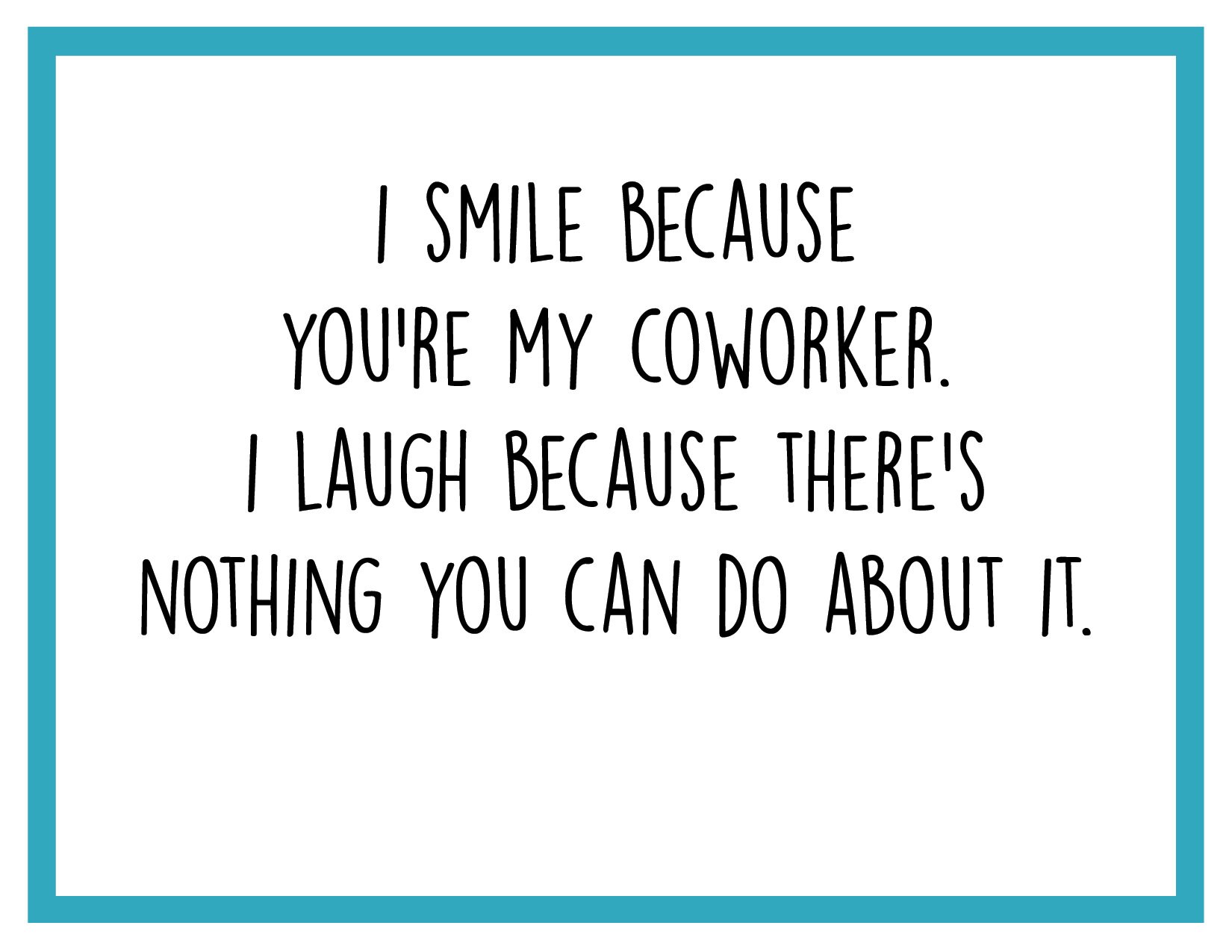 Smile Coworker Card | Etsy