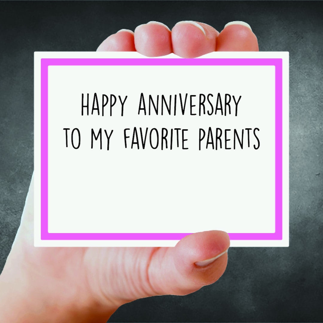 Anniversary Parents Card - Etsy