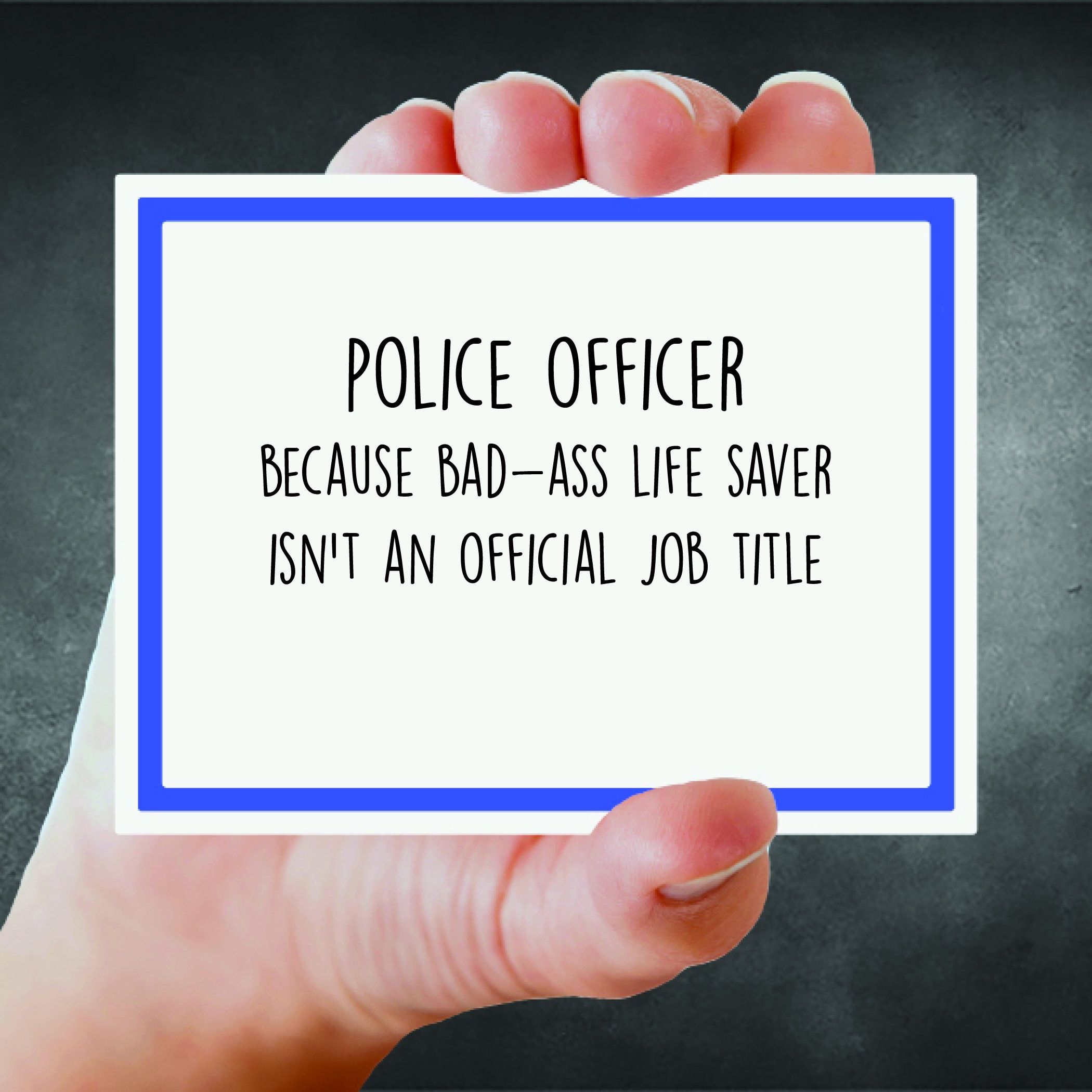 Bad Ass Police Officer Card - Etsy UK