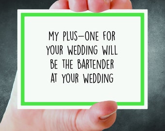 Plus One Wedding Invitation - Etsy