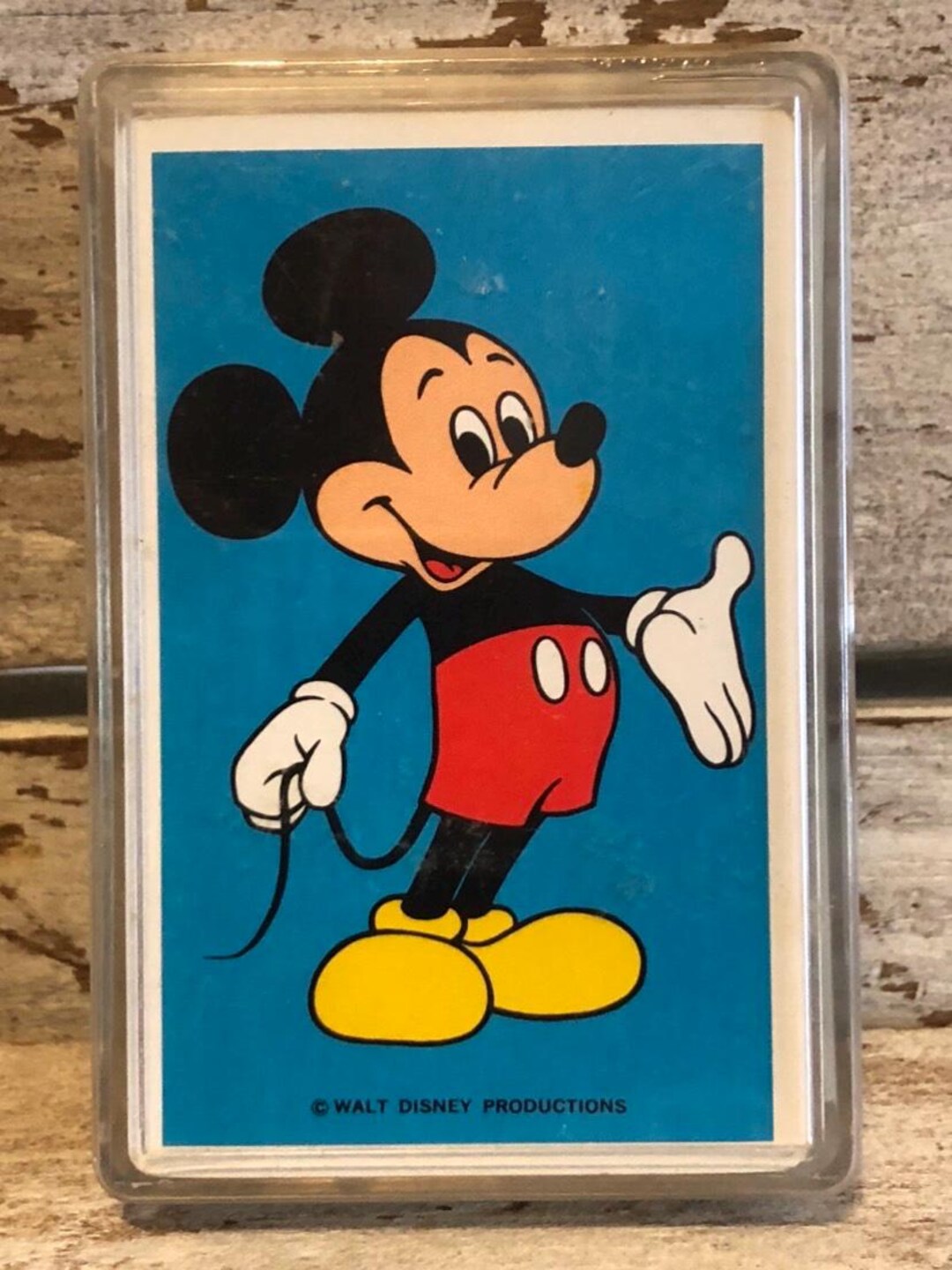 Vintage Disney/disneyland Mickey Mouse Playing Cards in Plastic Case - Etsy