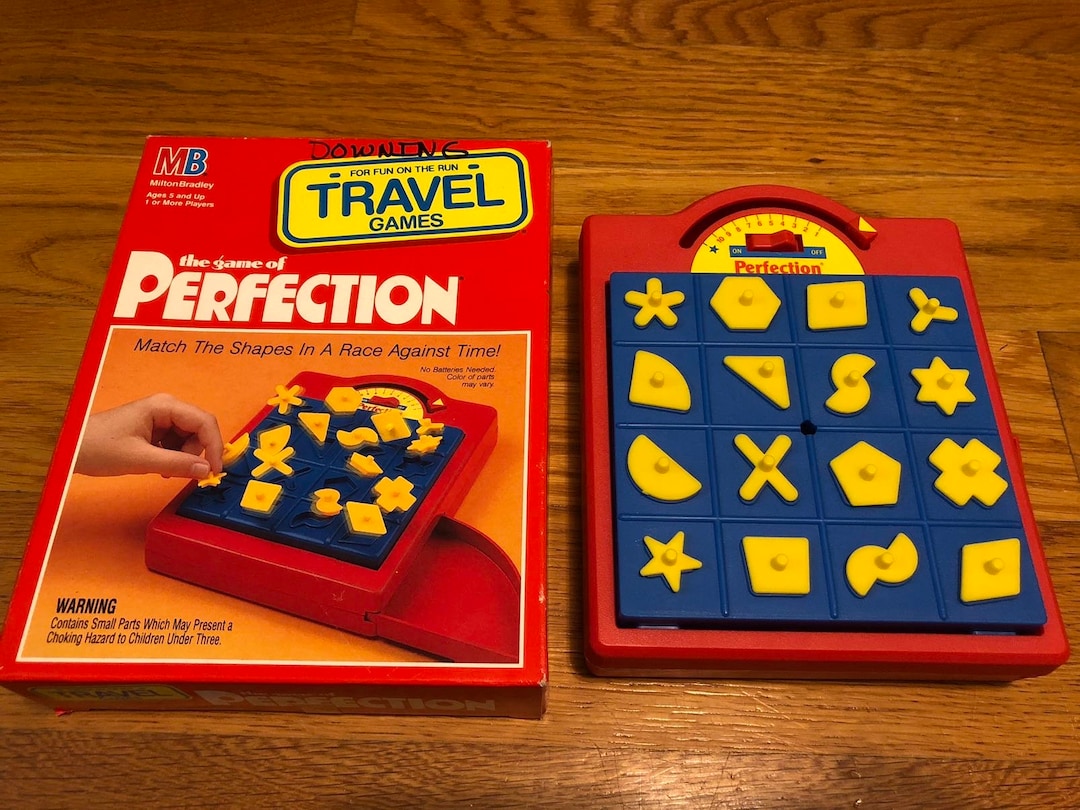 Vintage Milton Bradley Perfection Travel Game Complete - Etsy