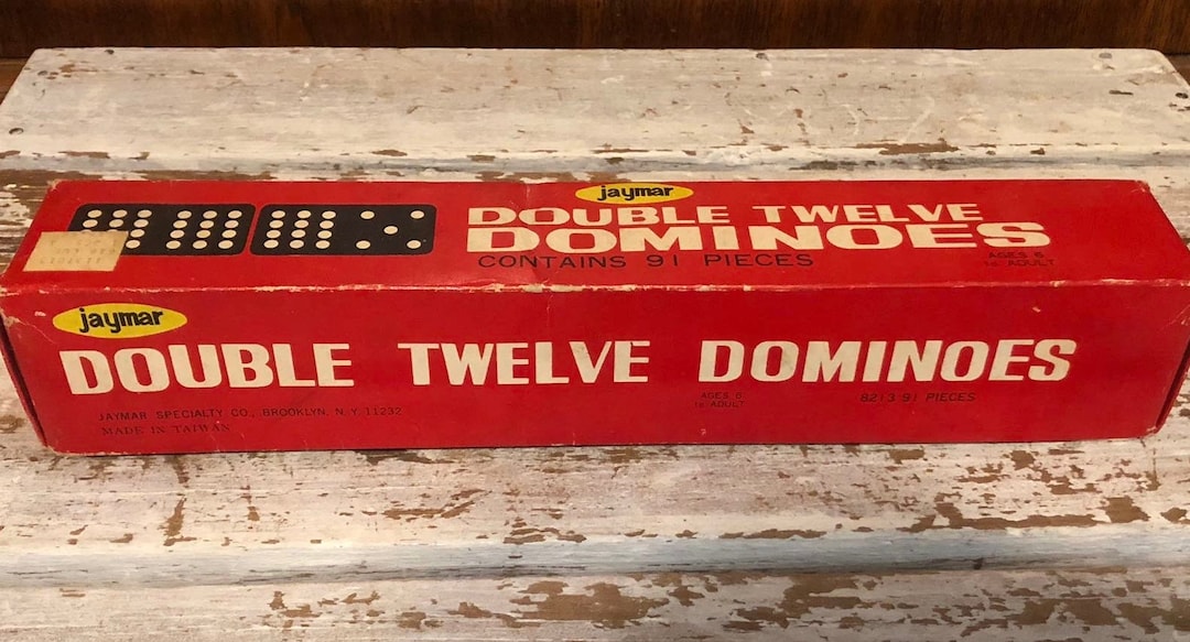 Vintage Jaymar Double Twelve Dominoes 91 Pieces - Etsy
