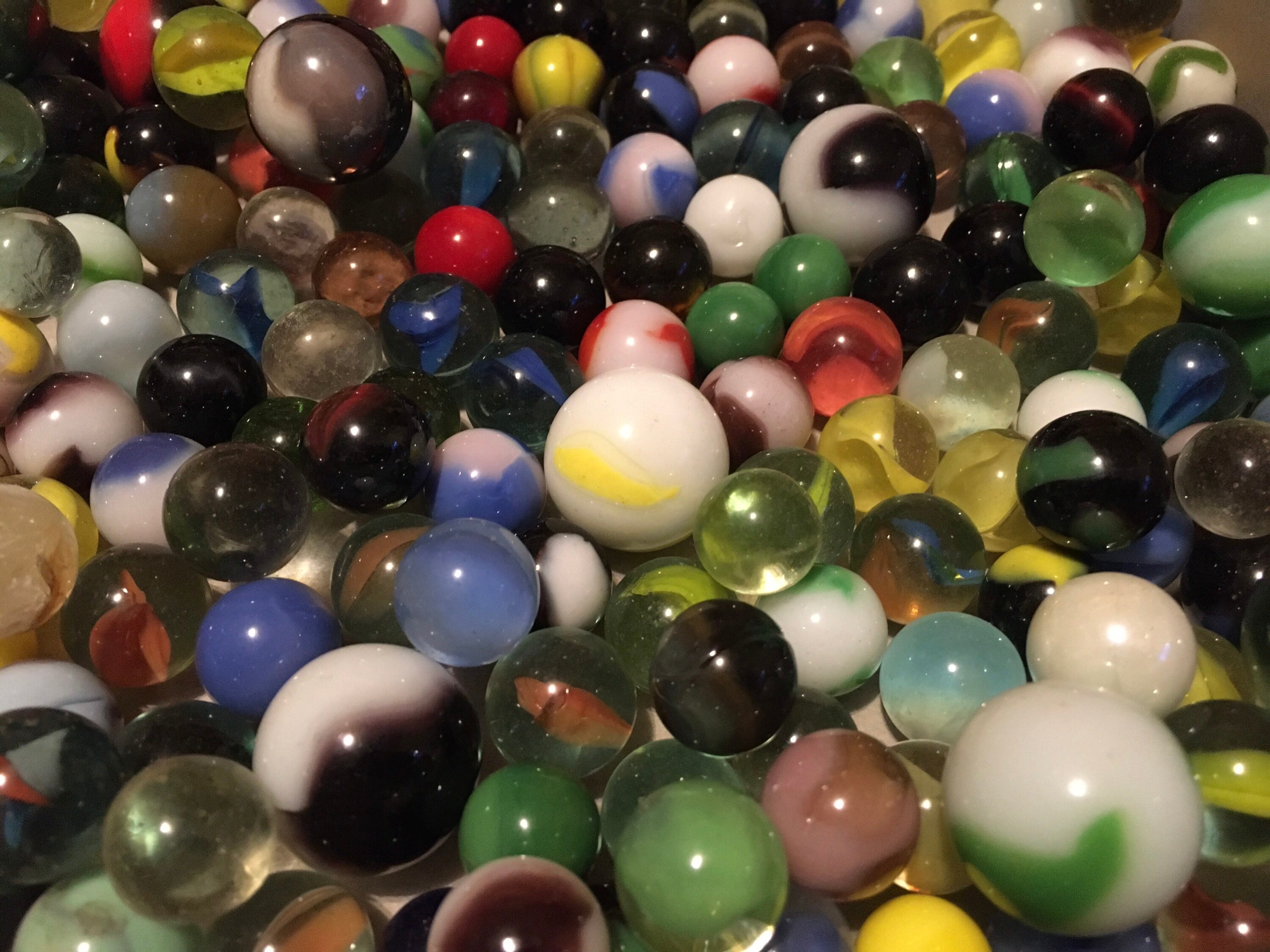 Huge Lot Marbles 480 Estate Finds Over Five Lbs. Shooters Cat Eyes Akro ...