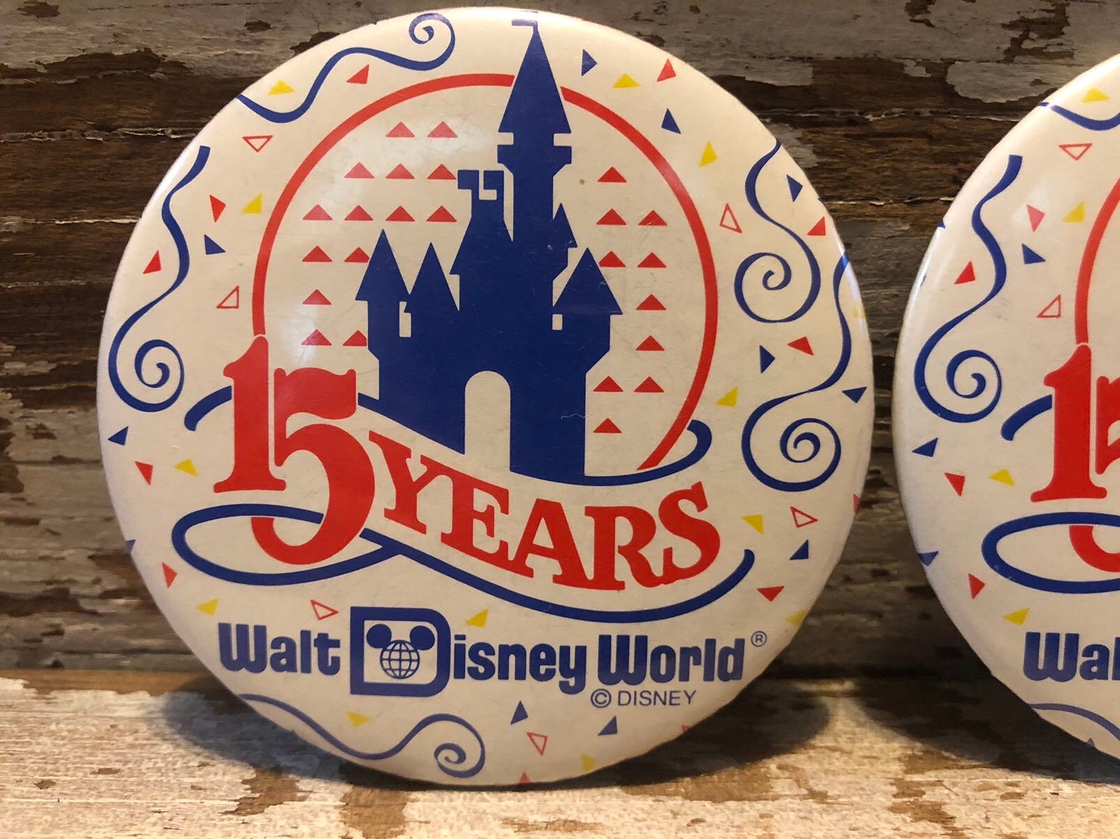 2 Vintage Walt Disney 15 Years Pinback Lot - Etsy