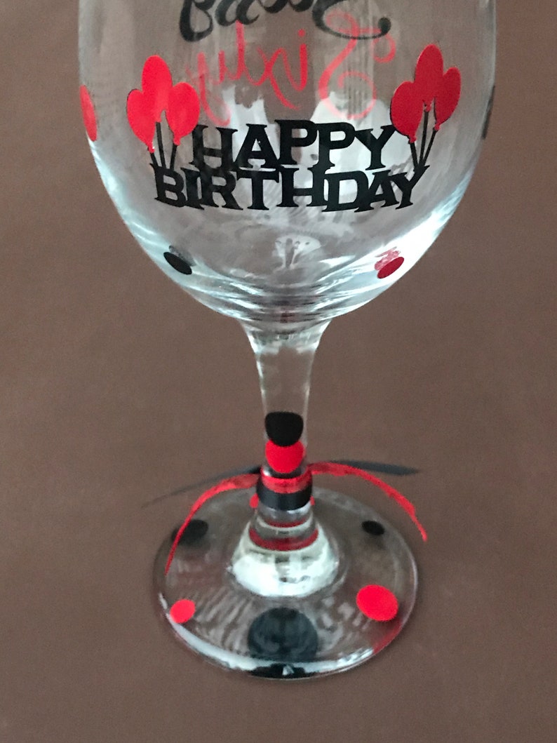 Personalized Birthday Wine Glass Sandy Sister Sassy Etsy