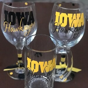 Iowa Hawkeyes..bar Glass Sports, Football, Go HAWKS, Hawks Gifts, IOWA ...