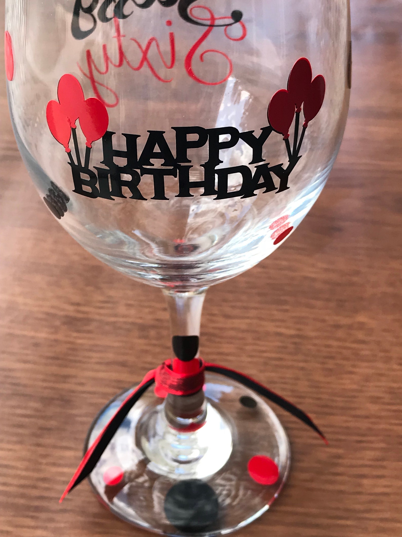 Personalized Birthday Wine Glass Sandy Sister Sassy Etsy