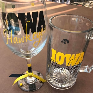 Iowa Hawkeyes..bar Glass Sports, Football, Go HAWKS, Hawks Gifts, IOWA ...