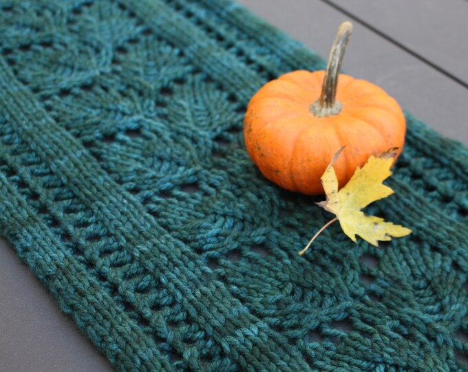 Autumn Setting - Knit Table Runner Pattern - PDF Download - Etsy