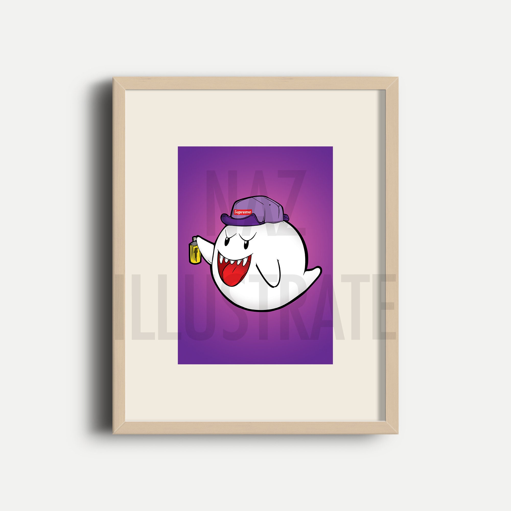 Super Mario Graffiti Boo A4 Art Print - Etsy