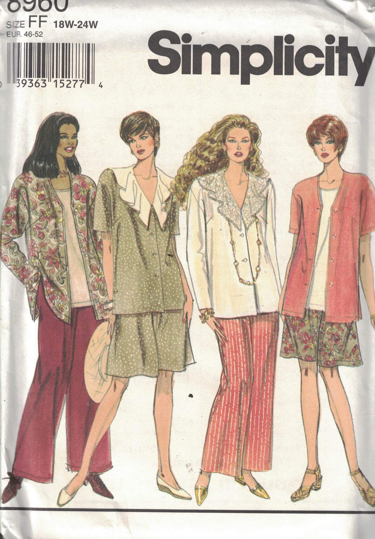 Simplicity 8960 Womens Button up Top Shorts and Pants Size | Etsy