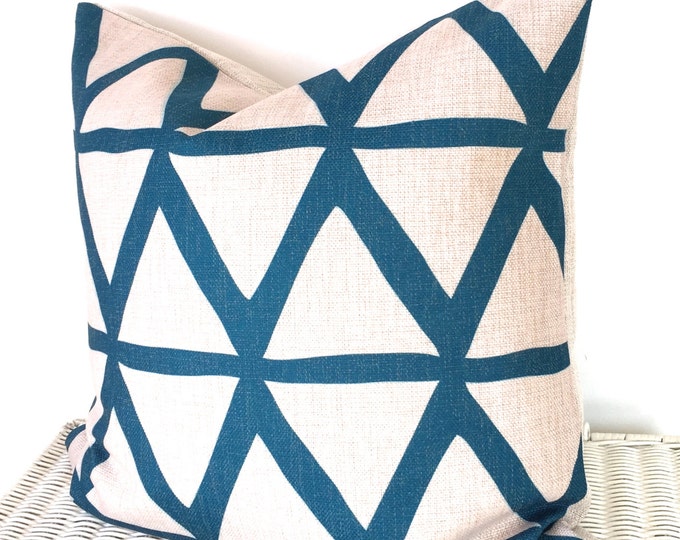 Teal Cushion Cover, Geometric Cushion, Scandi Cushion, Scandi Pillow ...