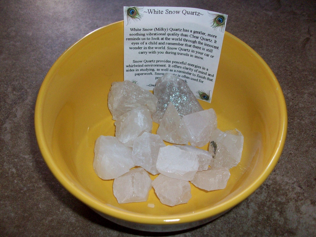 White Snow Quartz Raw Crystal - Etsy