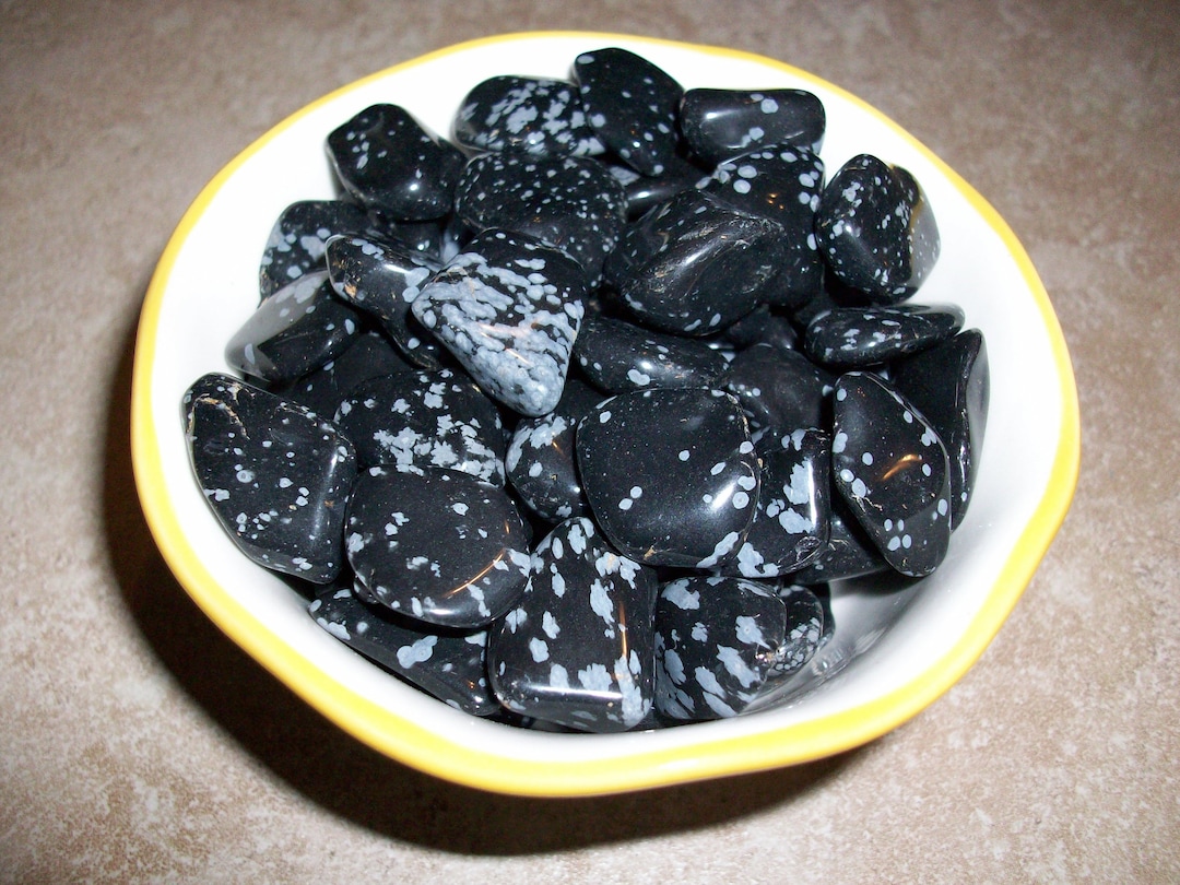 Snowflake Obsidian Small Tumbled Stones - Etsy