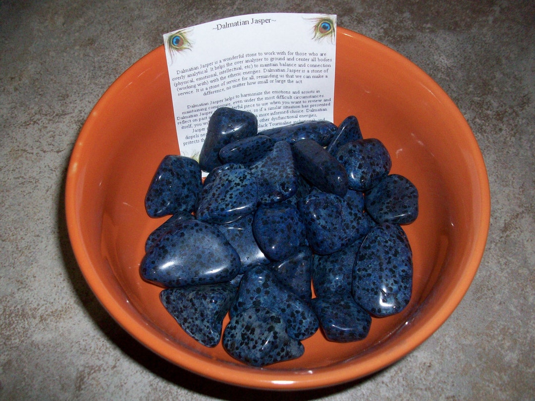Blue Dalmatian Jasper Tumbled Stones - Etsy