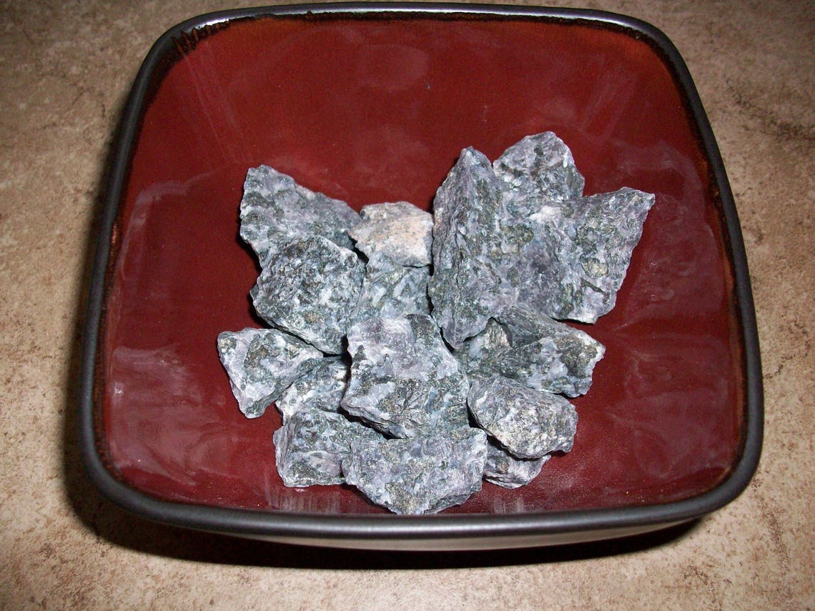 Indigo Gabbro Merlinite Raw Crystals | Etsy