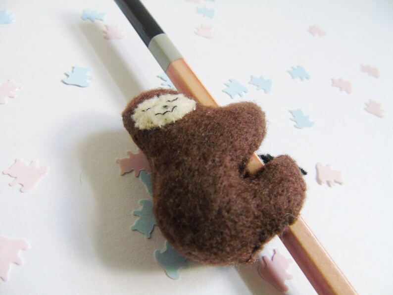 Sloth Pencil Topper/hugger Felt Plush - Etsy