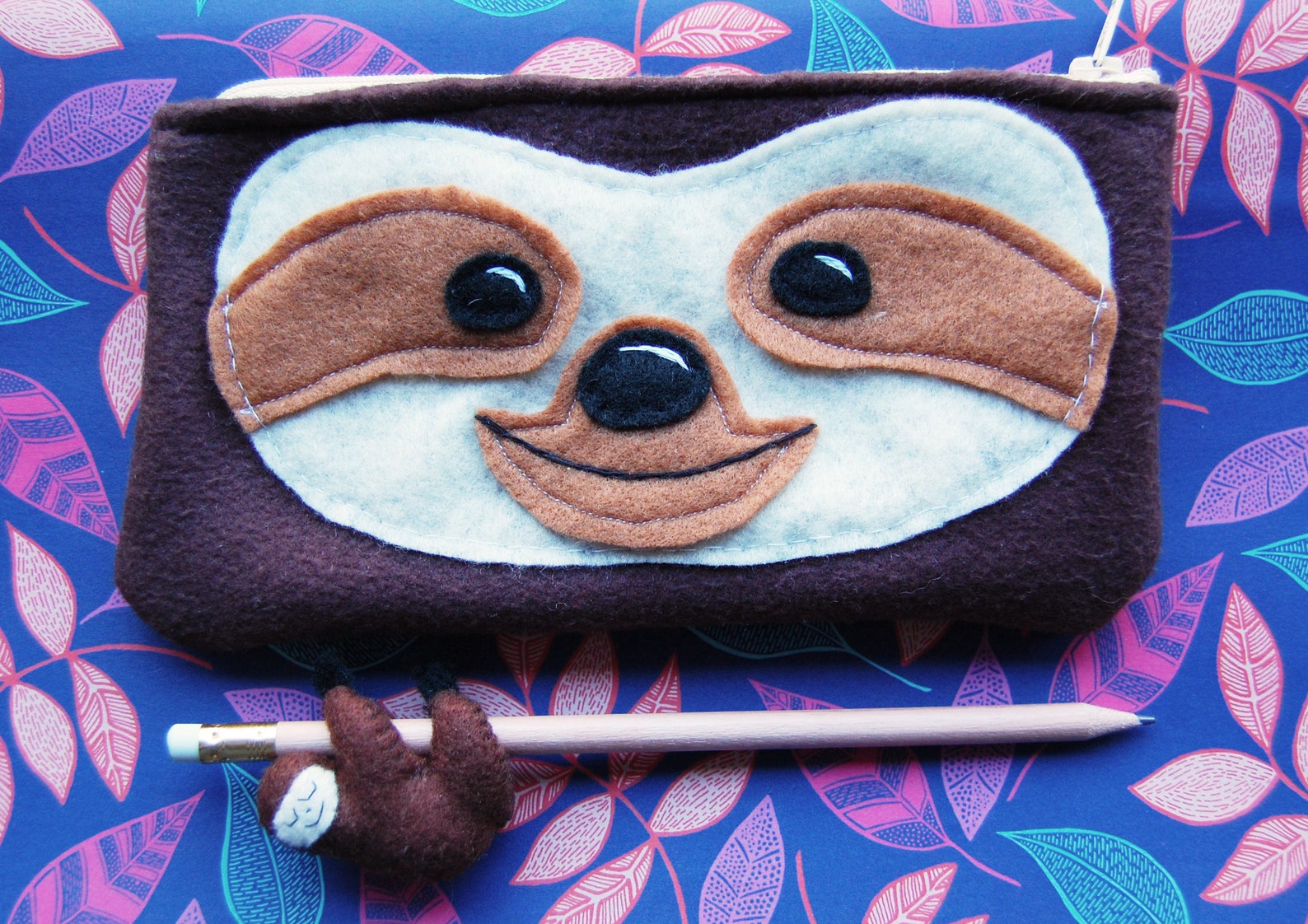 Sloth Pencil Case and Pencil Topper/hugger Plush Set - Etsy