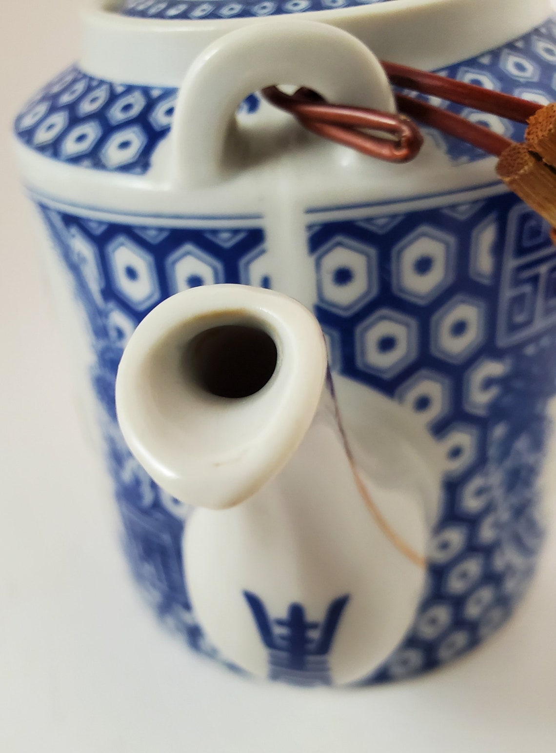 50s Japanese Teapot Wicker Handle Geisha Girl Ceramic - Etsy