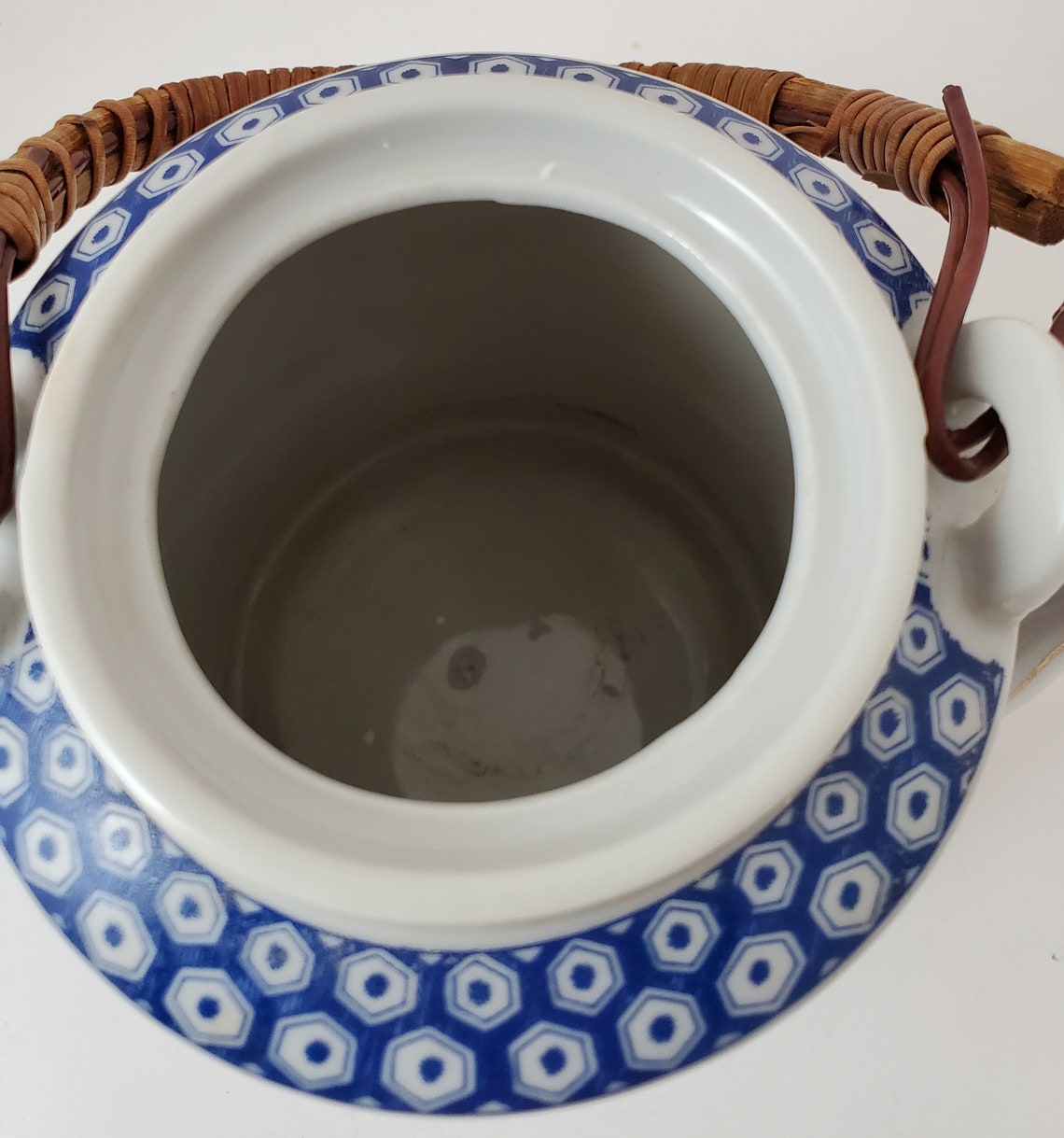50s Japanese Teapot Wicker Handle Geisha Girl Ceramic - Etsy