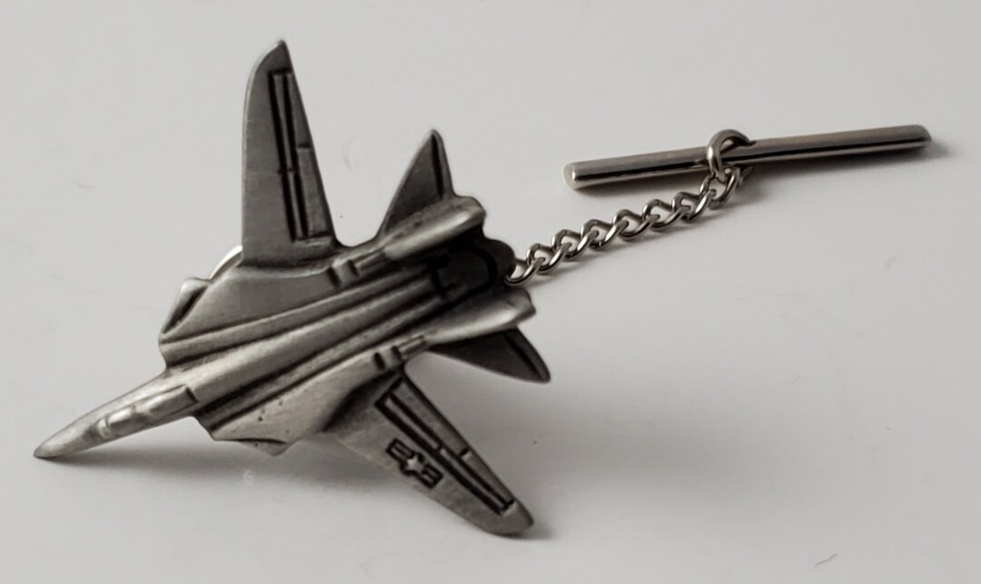 Myers & Suzio Fighter Jet Pewter Tie Tack - Etsy