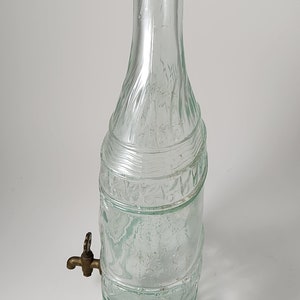 Italian Glass 1.8 L Decanter With Brass Spigot and Chariot With Horse ...