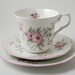 Springfield Bone China Primrose Spring Pattern Pink Border Three-piece ...