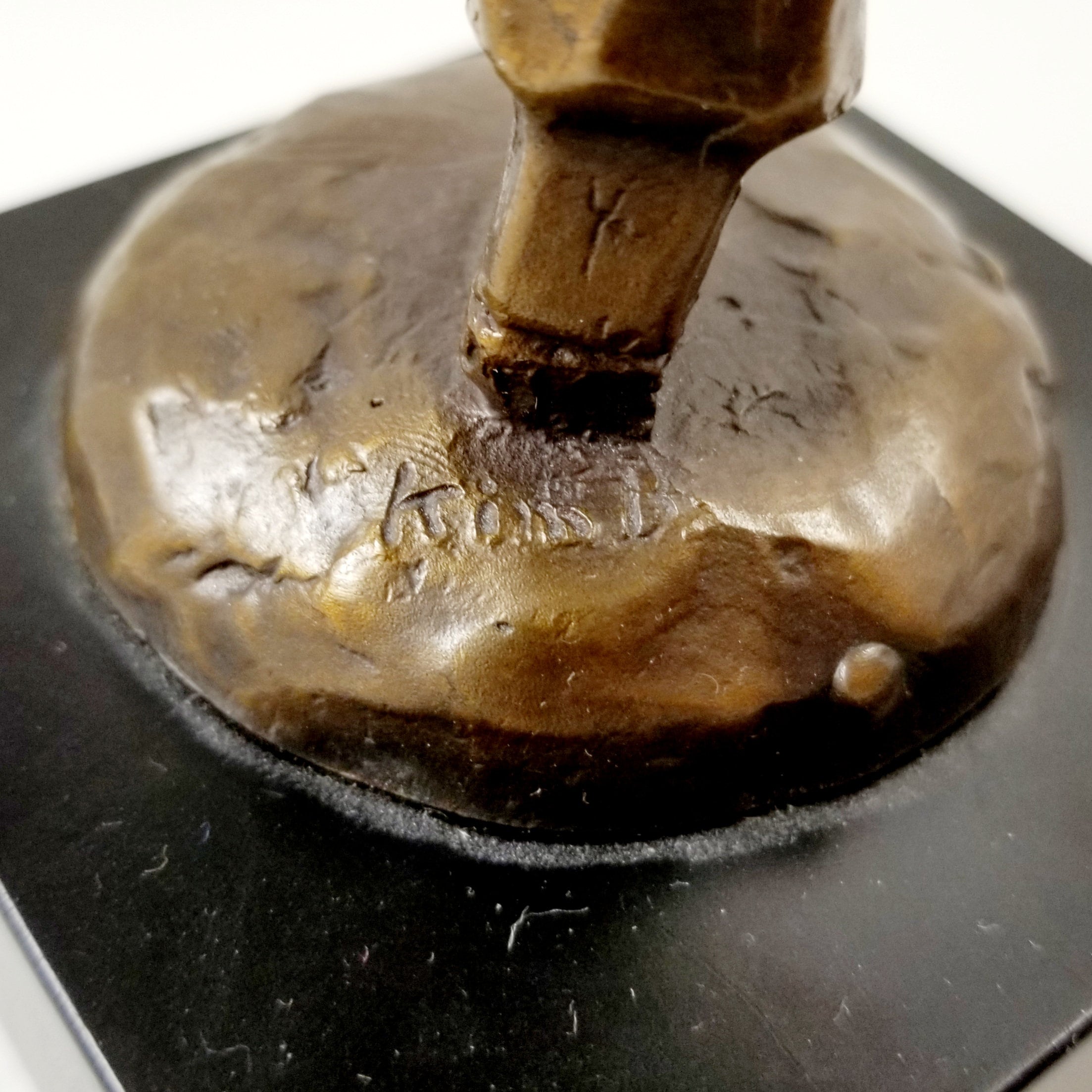 Bernard Kim Bronze Sculpture Traditional Korean Drum Dancer Wielding a ...