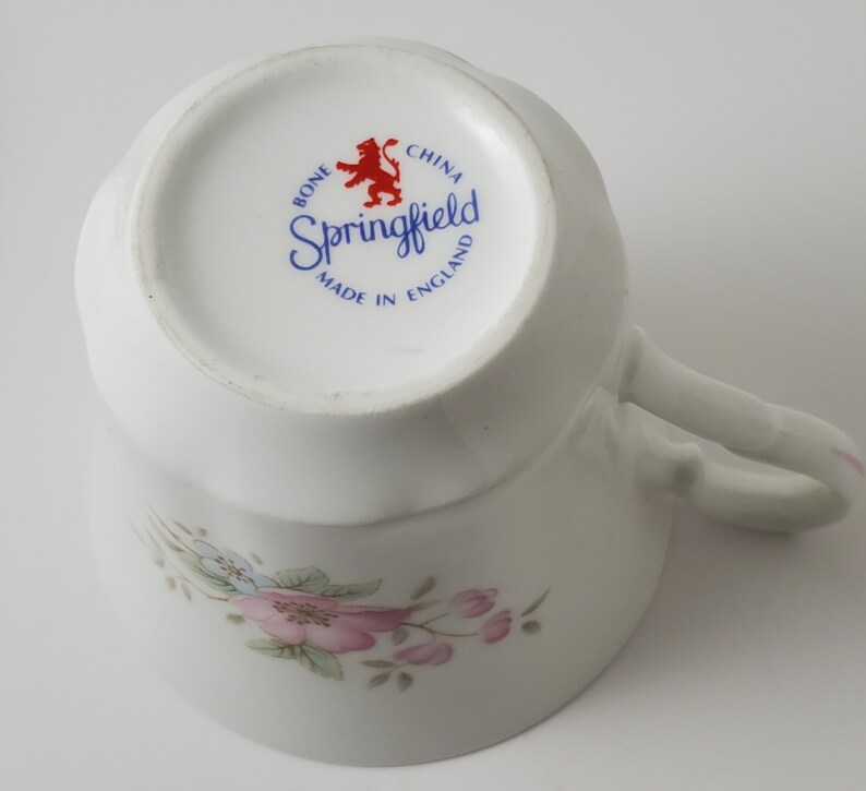 Springfield Bone China Primrose Spring Pattern Pink Border Three-piece ...