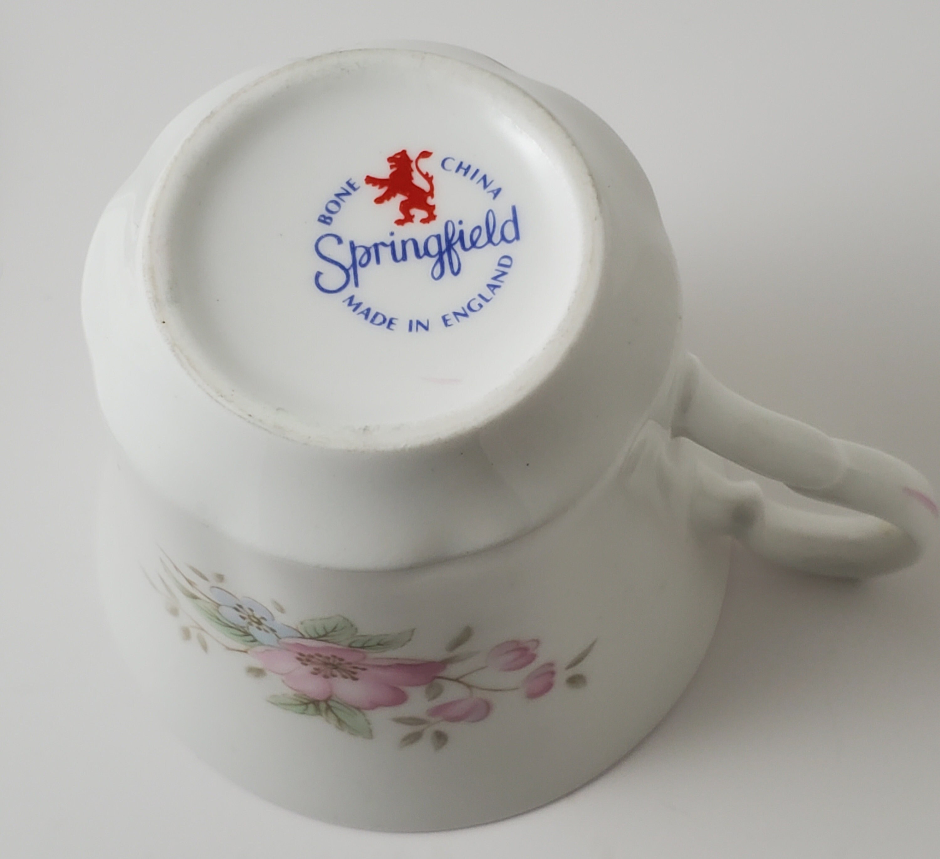 Springfield Bone China Primrose Spring Pattern Pink Border Three-piece ...