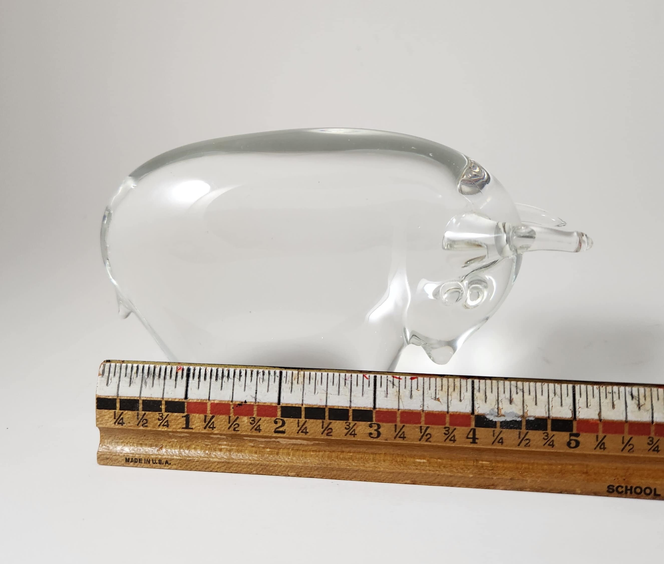 Murano Italy Crystal Art Glass Bull Statue Figurine Ferro and Lazzarini ...