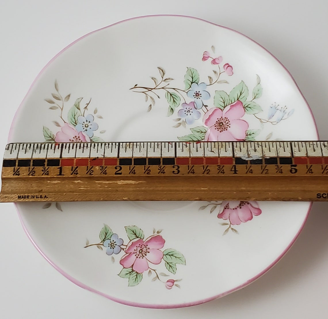 Springfield Bone China Primrose Spring Pattern Pink Border Three-piece ...