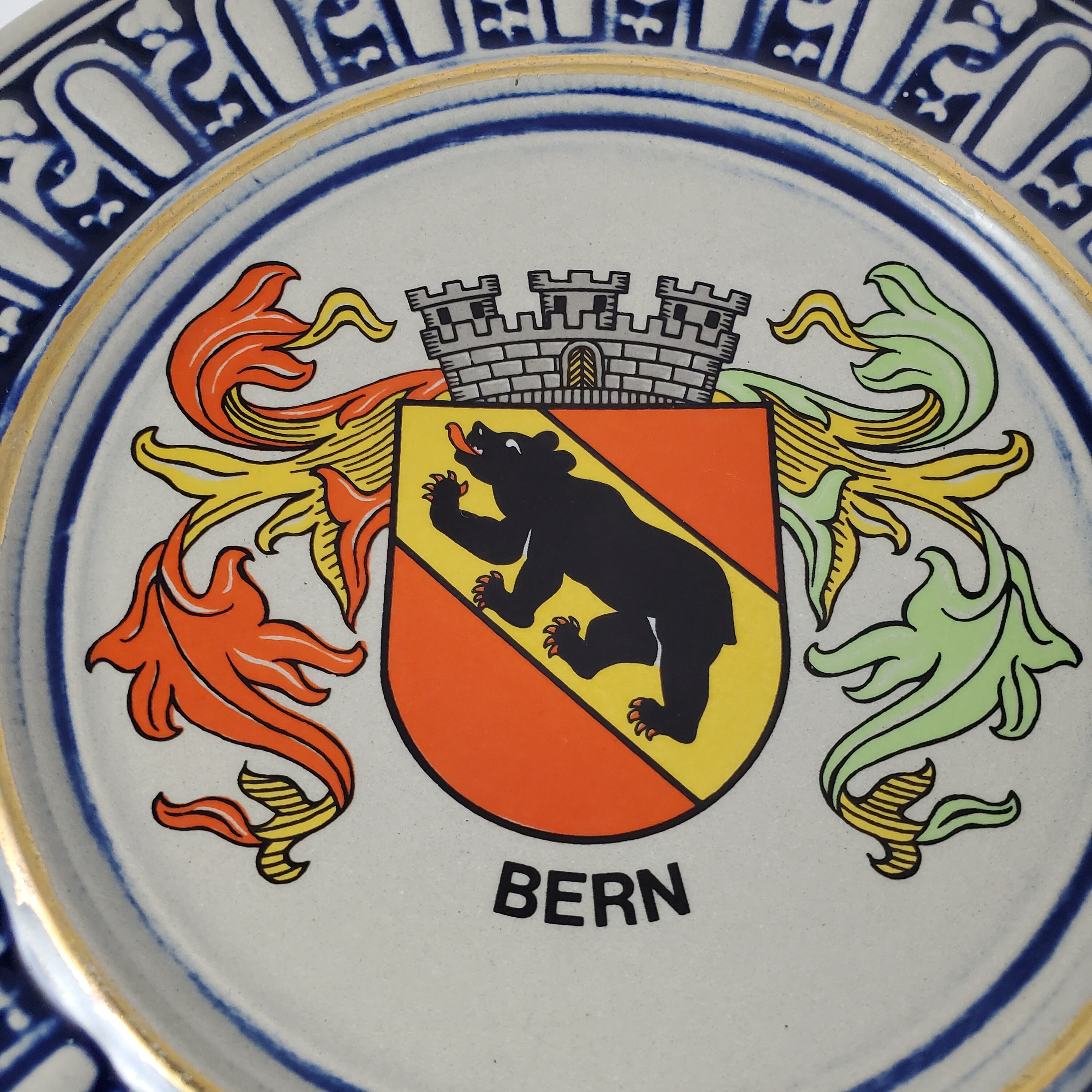 West Germany Original Gerzit Bern Crest Stoneware Pottery Plate - Etsy