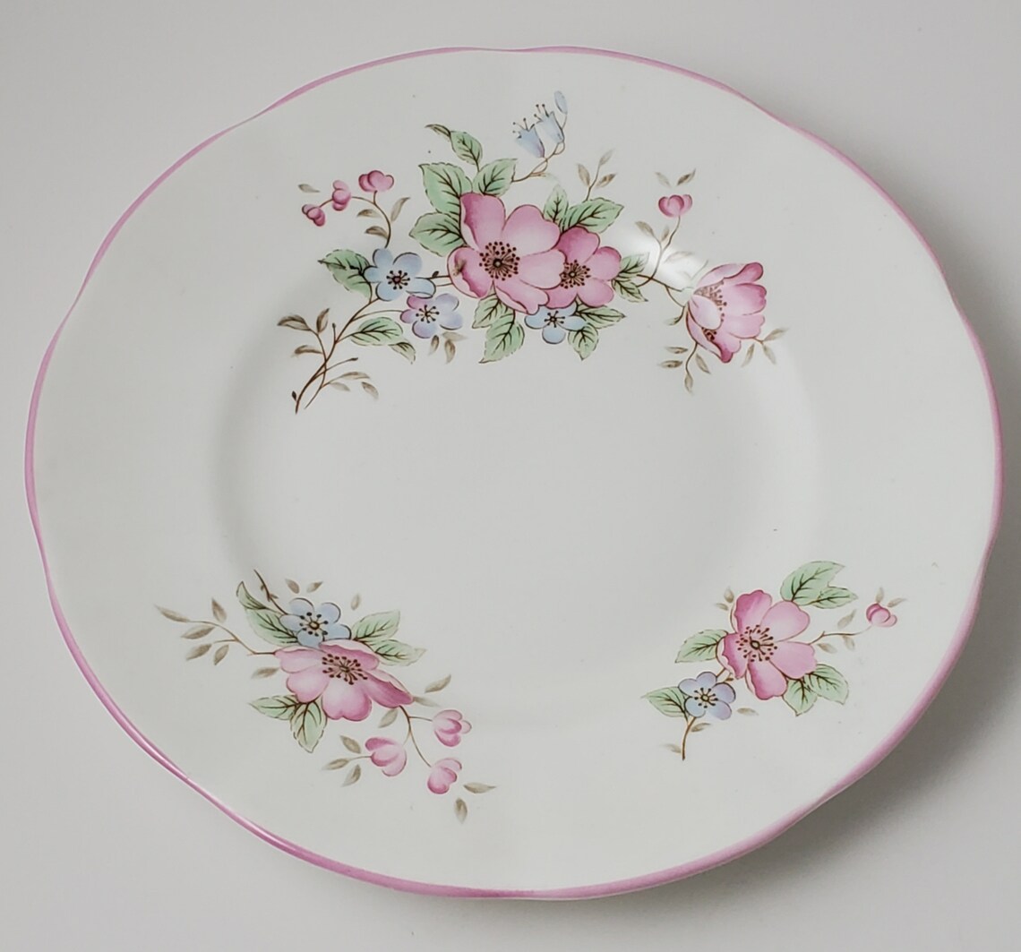 Springfield Bone China Primrose Spring Pattern Pink Border Three-piece ...