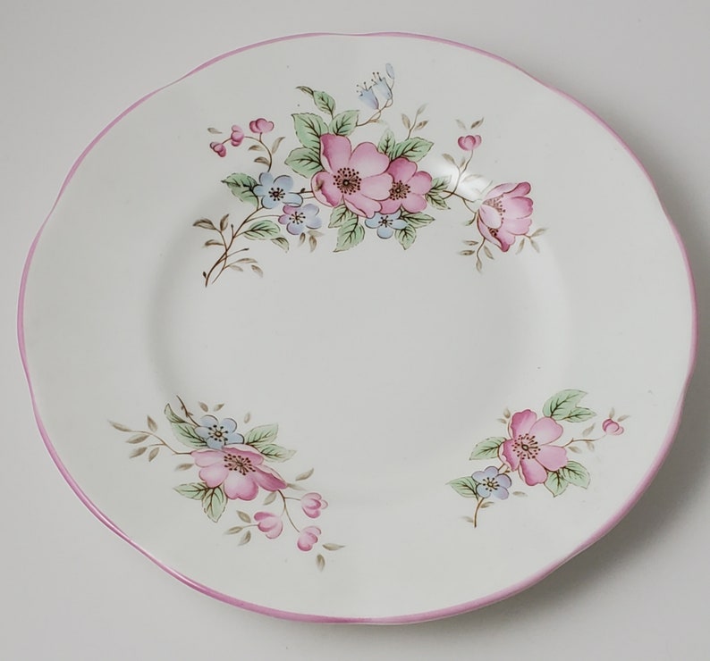 Springfield Bone China Primrose Spring Pattern Pink Border Three-piece ...
