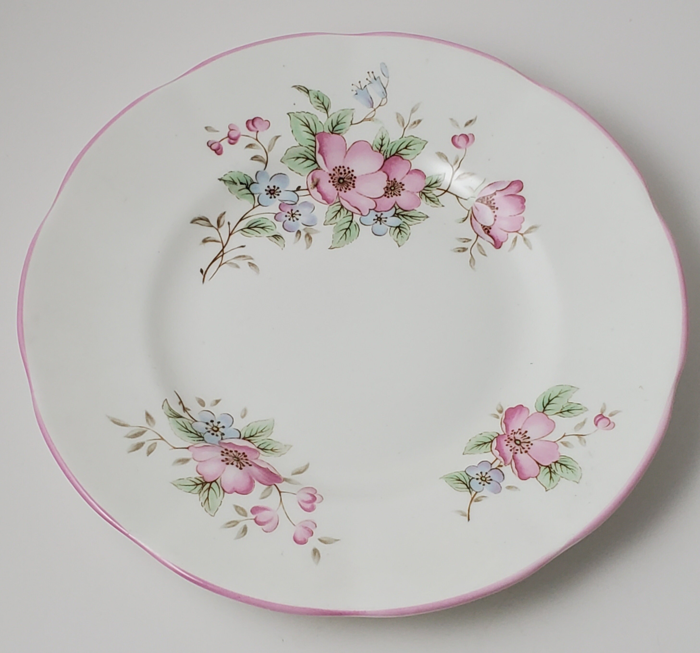 Springfield Bone China Primrose Spring Pattern Pink Border Three-piece ...