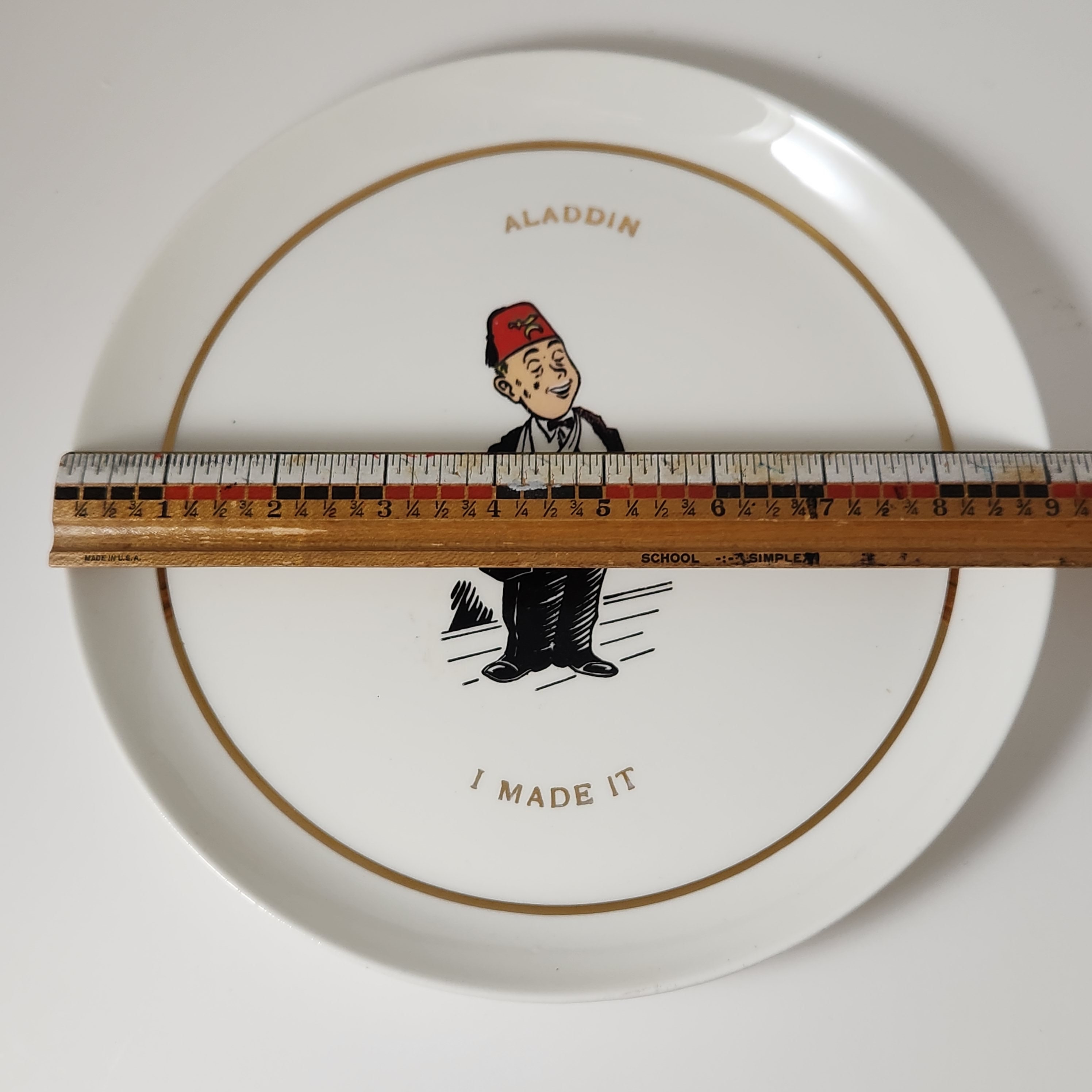 Aladdin Shriner "i Made It" Porcelain Plate Bryan Manor Alliance Ohio ...